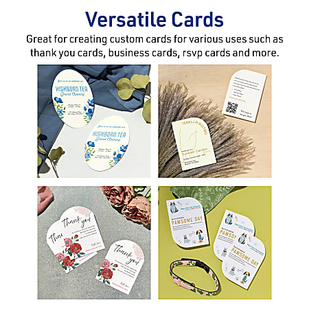 Avery Print To The Edge Flat Cards 3 12 x5 Leaf Matte White Pack Of 200 ...