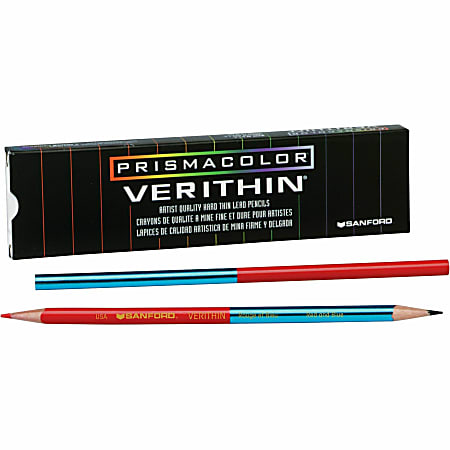 Prismacolor Verithin Colored Pencils RedBlue Lead RedBlue Barrel Pack ...