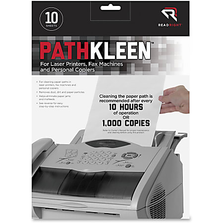 Advantus Pathkleen Laser Printer Cleaning Sheets Pack Of 10 - Office Depot