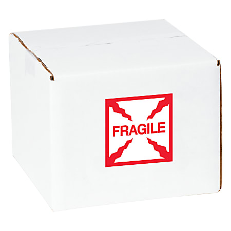 Tape Logic Preprinted Shipping Labels DL1316 Fragile Square 2 x 2 ...