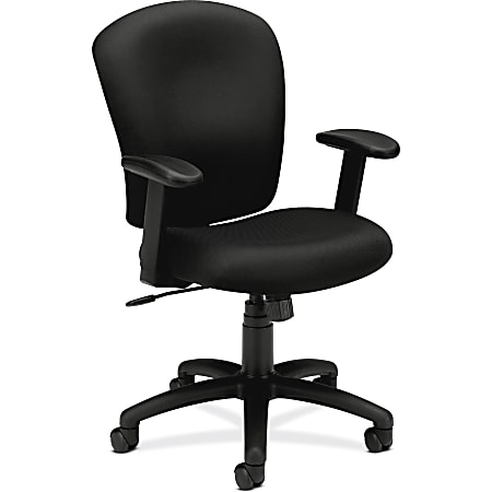 HON Basyx HVL220 Fabric Mid Back Task Chair Black ODP Business Solutions