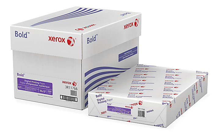 Xerox Bold Digital Printing Paper 4 Reams Tabloid Extra Size 12 x 18 100 U.S. Brightness 32 Lb ...