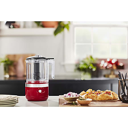 KitchenAid Cordless 5 Cup Food Chopper 5 Cup Capacity Empire Red ODP Business Solutions
