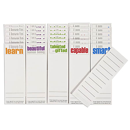 Inspired Minds Page Keepers Bookmarks 2 x 6 Self Esteem Booster Set 30 ...