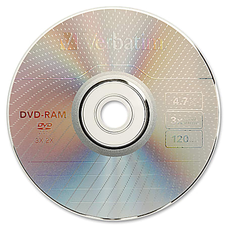 Verbatim DVD RAM 4.7GB 3X Single Sided Type 4 with Branded Surface 1pk ...