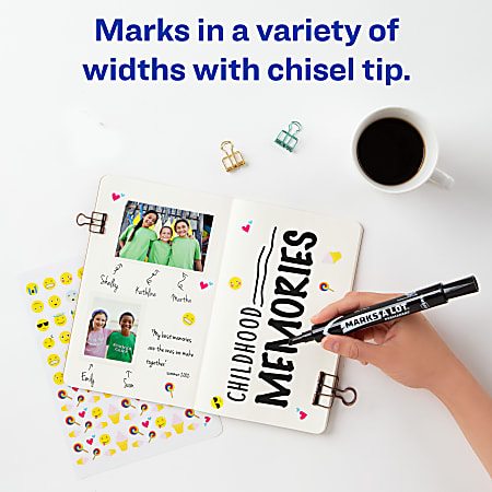 Avery Marks A Lot Permanent Markers Chisel Tip Large Desk Style Size ...
