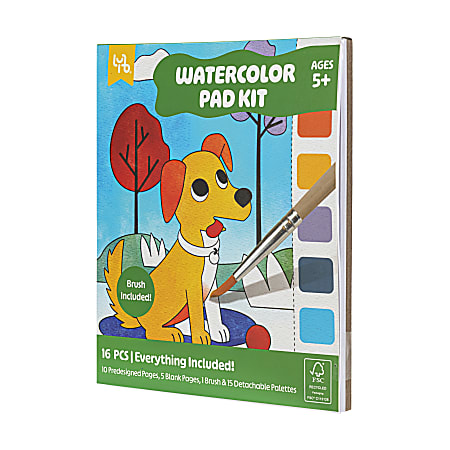 Little Yellow Bicycle Watercolor Paint Pad Kit Pets - Office Depot