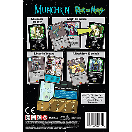 USAopoly MUNCHKIN Rick And Morty Card Game - Office Depot