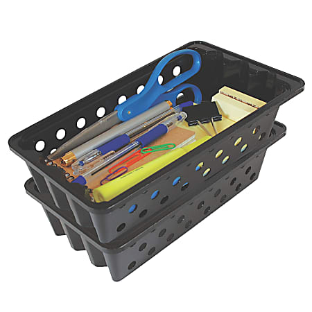 Office Depot Brand Stacking Trays Large Black Pack Of 2 - ODP Business ...