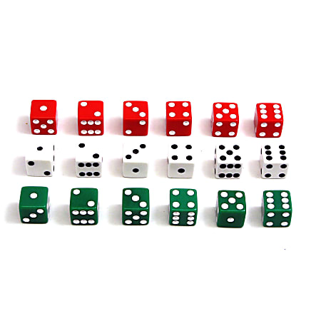 Koplow Games Dot Dice Sets 58 RedWhiteGreen Pre K to Grade 5 18 Dice ...