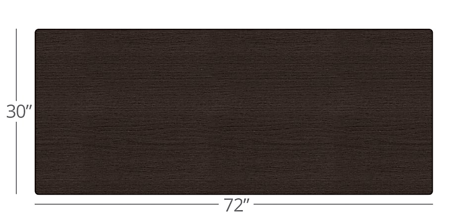 WorkPro Flex Collection Long Rectangle Table Top 30 x 72 Espresso ...