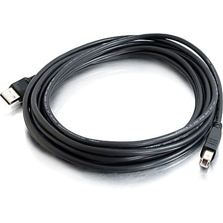 C2G 2m 6.6ft USB 2.0 A to B Cable MM Black Type A USB Type B USB 6ft ...