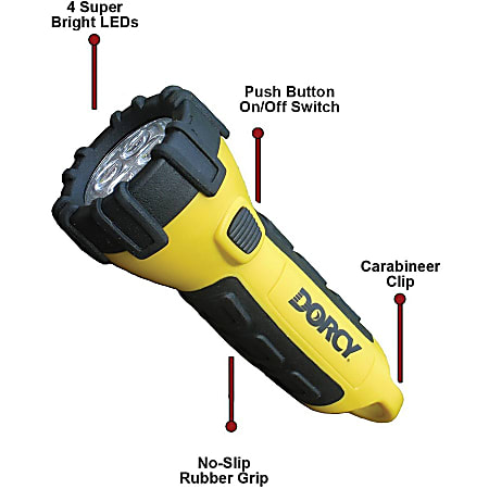 Dorcy 41 2510 Incredible Floating Flashlight YellowBlack - Office Depot