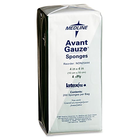 Medline Non Sterile Woven Gauze Sponges 4 x 4 White Pack Of 200 ...