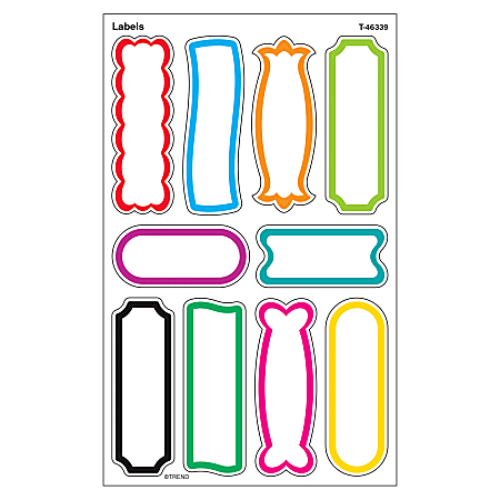 Trend superShapes Stickers Labels 80 Stickers Per Pack Set Of 6 Packs ...