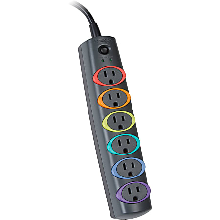 Kensington SmartSockets Premium Surge Protector 1260 Joules 6 Outlet 8 ...