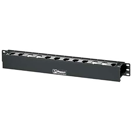 PANDUIT PatchLink Horizontal Cable Manager Cable Manager Black 1U Rack ...