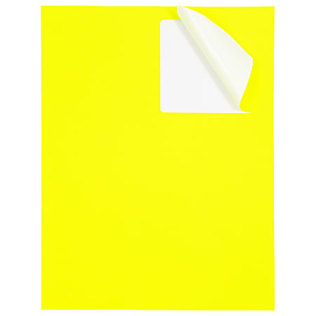 JAM Paper Mailing Address Labels Rectangle 3 13 x 4 Neon Yellow Pack Of ...