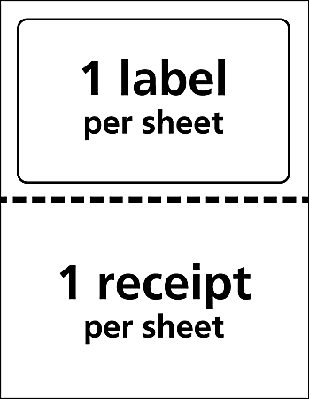 Avery Shipping Labels With Paper Receipts 27900 5 116 x 7 58 White Pack ...