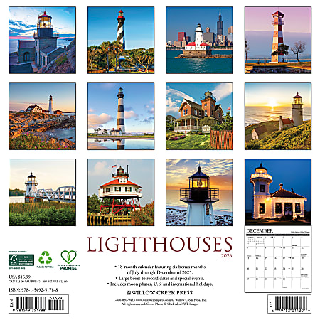 2026 Willow Creek Press Scenic Monthly Wall Calendar 12 x 12 ...