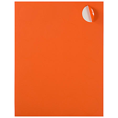 JAM Paper Circle Label Sticker Seals 1 23 Orange Pack Of 120 - Office Depot