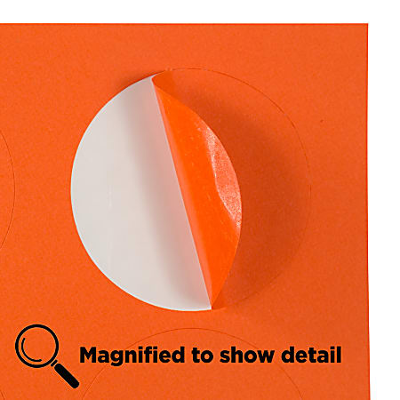 JAM Paper Circle Label Sticker Seals 1 23 Orange Pack Of 120 - Office Depot