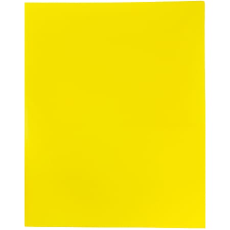 JAM Paper Plastic 2 Pocket POP Folders 9 12 x 11 12 Yellow Pack Of 6 ...