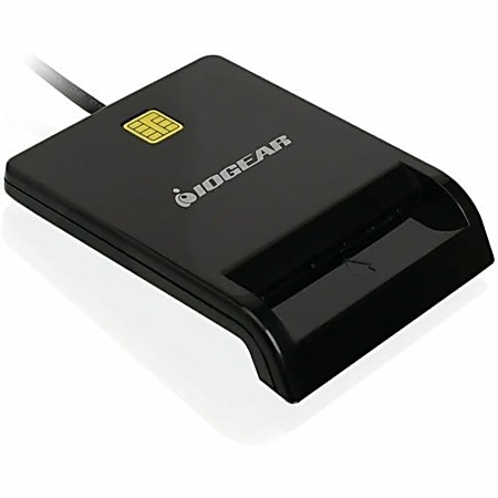 IOGEAR USB Smart Card Reader Non TAA Contact Cable USB 2.0 Black ...
