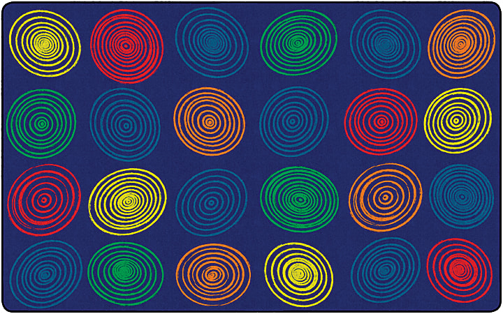 Flagship Carpets Circles Rug Rectangle 7 6 x 12 Primary - Office Depot