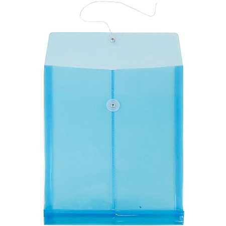 JAM Paper Open End Plastic Envelopes Letter Size 9 34 x 11 34 Button ...