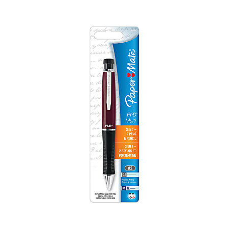 Paper Mate PhD Multi Writing Instruments PenPencil 1.0 mm BlackRed ...