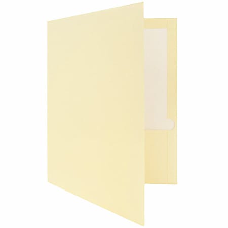 JAM Paper Glossy 2 Pocket Presentation Folders Ivory Pack Of 6 - Office ...