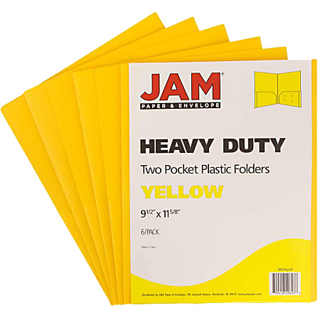 JAM Paper Heavy Duty 2 Pocket Plastic Presentation Folders 9 x 12 ...