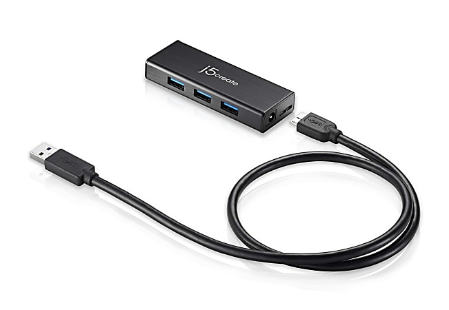 j5create 4 Port USB 3.0 Hub JUH340 - Office Depot