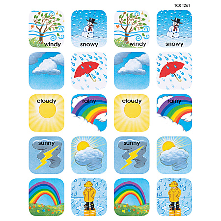 Teacher Created Resources Stickers Weather 120 Stickers Per Pack Set Of ...
