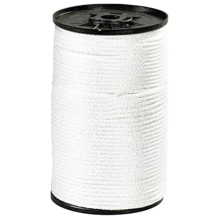 Partners Brand Solid Braided Nylon Rope, 620 Lb, 3/16" x 500', White