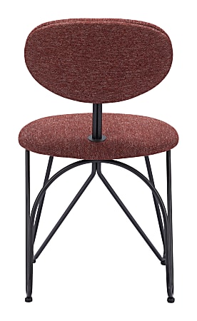 Zuo Novi Dining Chairs Maroon Brown Set Of 2 Chairs - Office Depot