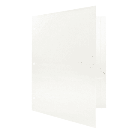 JAM Paper Glossy 3 Hole Punched 2 Pocket Presentation Folders White ...