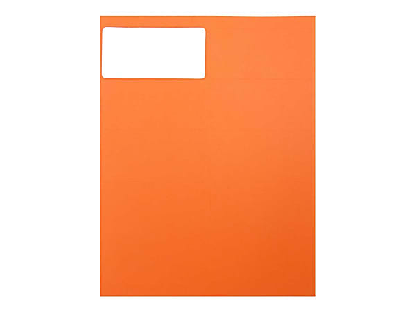 JAM Paper Mailing Address Labels Rectangle 2 x 4 Orange Pack Of 120 ...