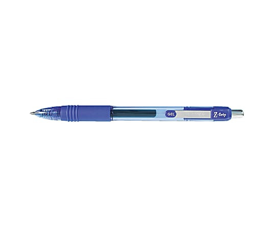 Zebra Pen Z Grip Retractable Gel Pen Medium Point 0.7 mm Blue Barrel ...