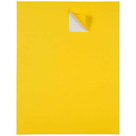 JAM Paper Mailing Address Labels Rectangle 2 x 4 Yellow Pack Of 120 ...