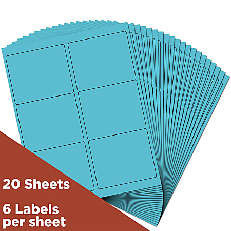JAM Paper Mailing Address Labels Rectangle 3 13 x 4 Blue Pack Of 120 ...