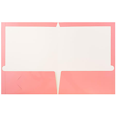 JAM Paper Glossy 2 Pocket Presentation Folders Baby Pink Pack of 6 ...