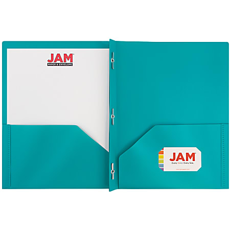 JAM Paper Plastic 2 Pocket POP Folders with Metal Prongs Fastener ...