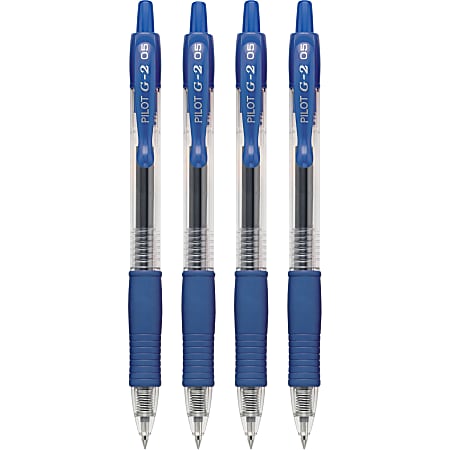 Pilot G2 Retractable Gel Pens Extra Fine Point 0.5 mm Clear Barrels ...