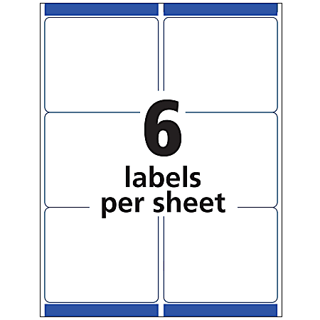 Avery Removable ID Labels With Sure Feed Technology 6464 Rectangle 3 13 ...