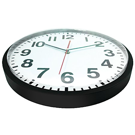 Infinity Instruments ITC Pure Wall Clock 13 Black - Office Depot