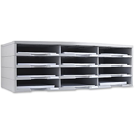 Storex 12 compartment Organizer 12 Compartments Recycled Gray 1Each ...