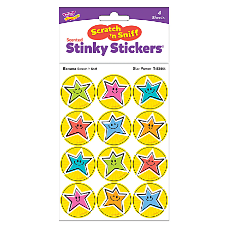 TREND Stinky Stickers Star Power Banana scent 48 Per Pack Set Of 6 ...