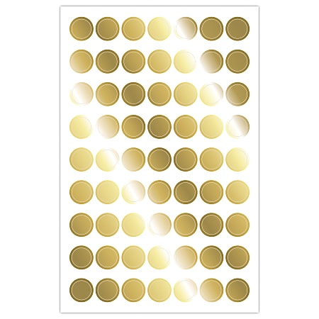 Emily Ley Simplified System Sticker Sheets Gold Circle 8 12 x 5 12 Gold ...